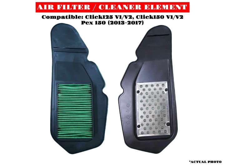 AIR FILTER ELEMENT DISPOSABLE REPLACEMENT ONLY COMPATIBLE: CLICK 125 V1 ...