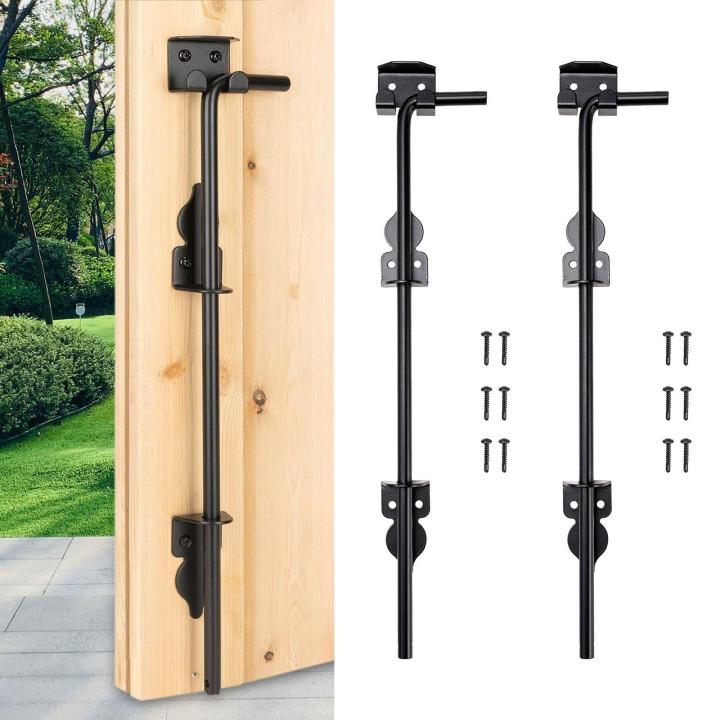 Almencla 2x Fence Gate Ground Latch Door latches Metal Hardware Gate ...