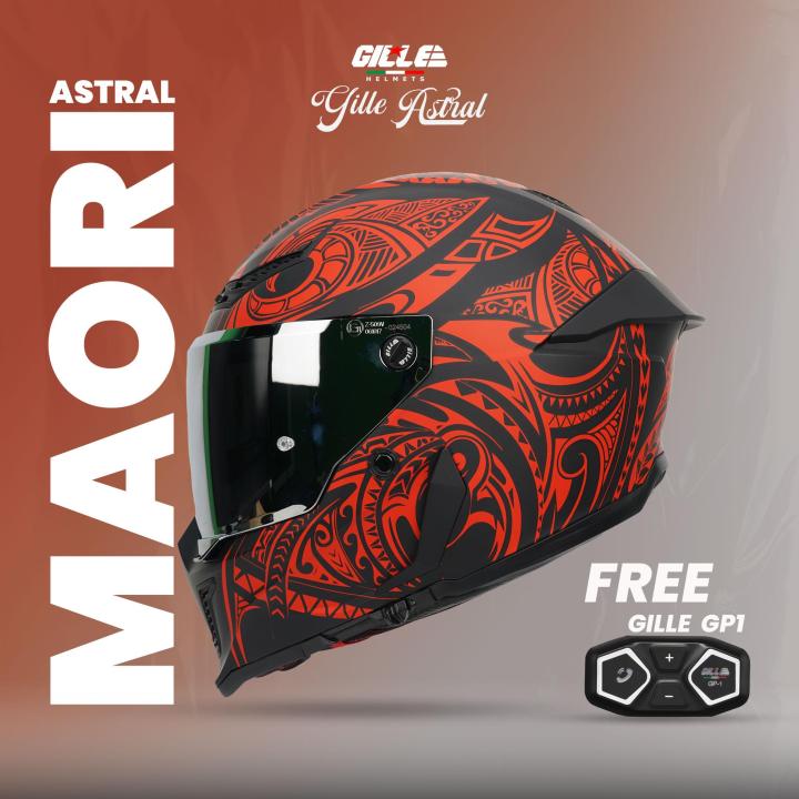 GILLE ASTRAL MAORI Full Face Dual Visor Motorcycle Helmet | Lazada PH