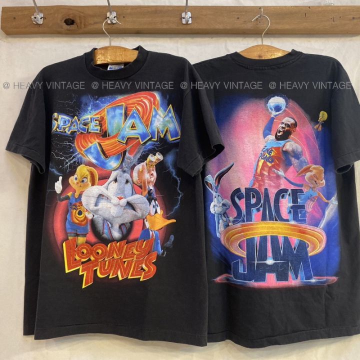 SPACE JAM King James Movie เสื้อหนัง เสื้อโปรโมท เสื้อวินเทจ heavy ...