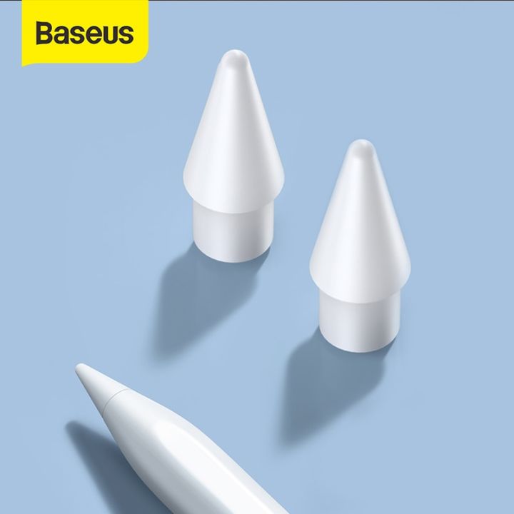 Baseus Smooth Writing ปากกาสไตลัสเคล็ดลับ (2Pcs) เอียงสีขาวกดสำหรับ ...