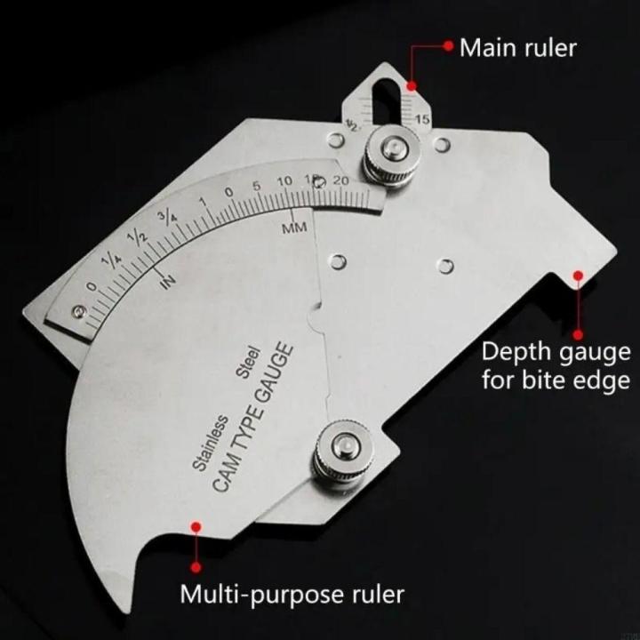 CHUAN Inch/mm Cam Type Weld Inspection Ruler Adjustable Accurate ...