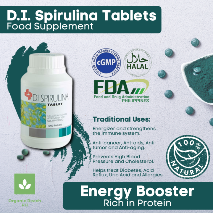 DYNAPHARM INSTANT SEA WATER WATER SPIRULINA 1,000 TABLETS OR 300 ...