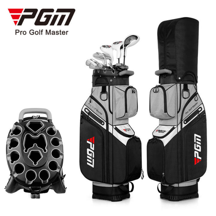 กระเป๋ากอล์ฟ PGM สีเทาดำ วัสดุ PU กันน้ำ (QB134) Golf Bag PGM สามารถใช้งานได้ทั้งชายและหญิง ...