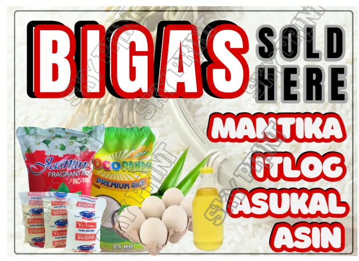 Bigas and Rice for sale Signage | Lazada PH