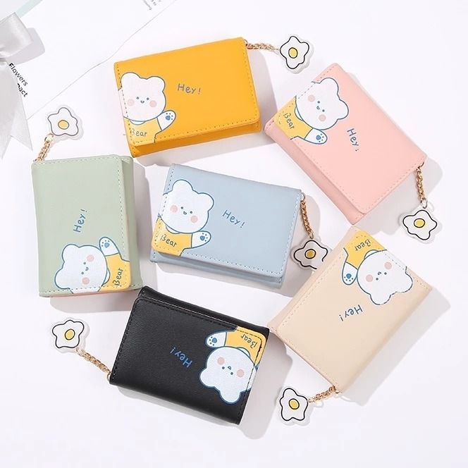 Dompet Mini Wanita Dompet Lipat Wanita Motif Hewan Dompet Mini Portabel ...