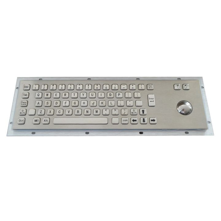 Custom IP65 metal computer keyboard with trackball mechanical keyboard ...