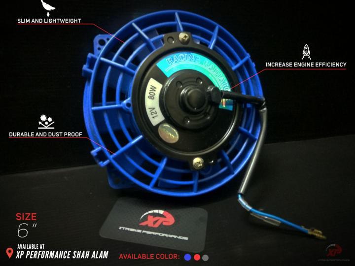 SARD Racing Cooling Radiator Fan 6 Inch 12000 RPM Blue Color Extreme ...