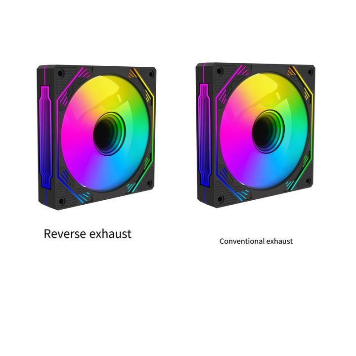 Hualuan】-Game Cabinet RGB Chassis Fan 120mm 3D Infinite Mirror Silent ...