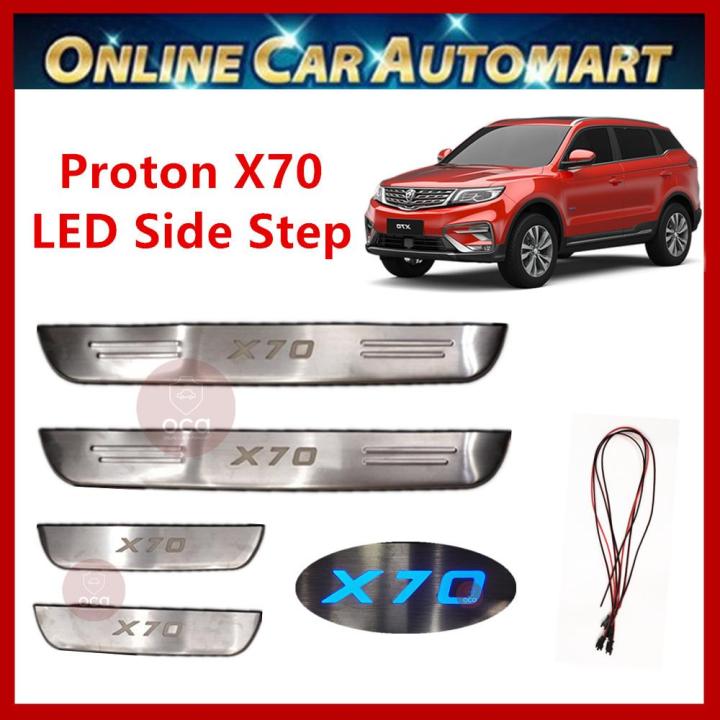 Proton X70/X-70 Blue LED Door Side Still Step Plate | Lazada