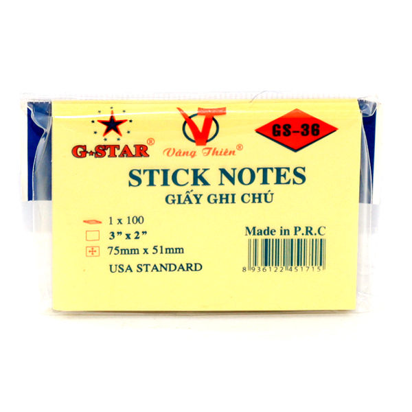 Combo 2 Xấp Giấy Note 3X2 ( Giấy Ghi Chú ) Gstar ( 200 Tờ ) | Lazada.vn