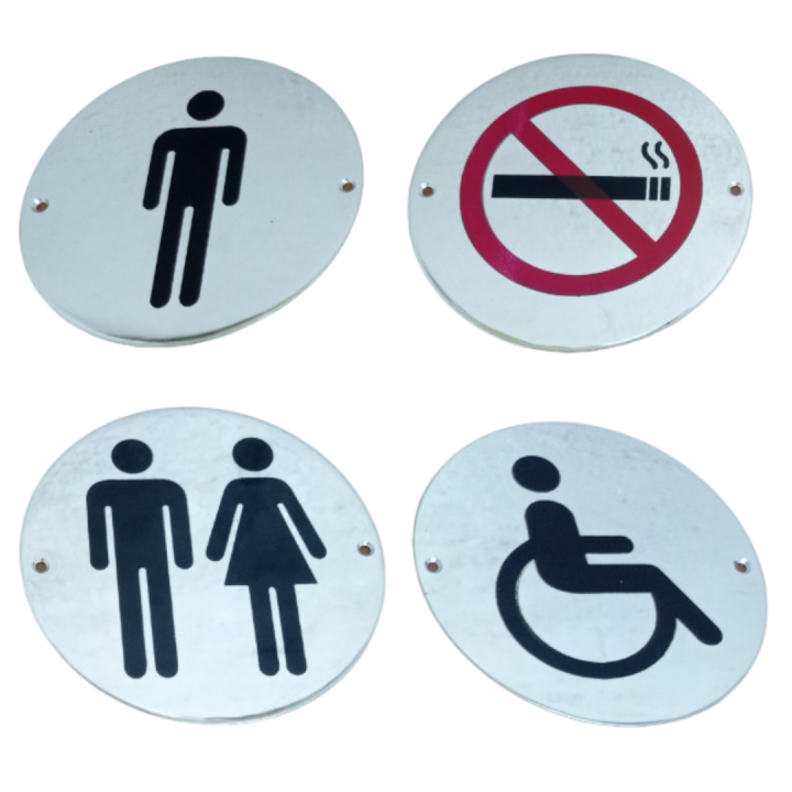 Shophouse l Stainless Steel No Smoking Sign - Male and Female Sign ...