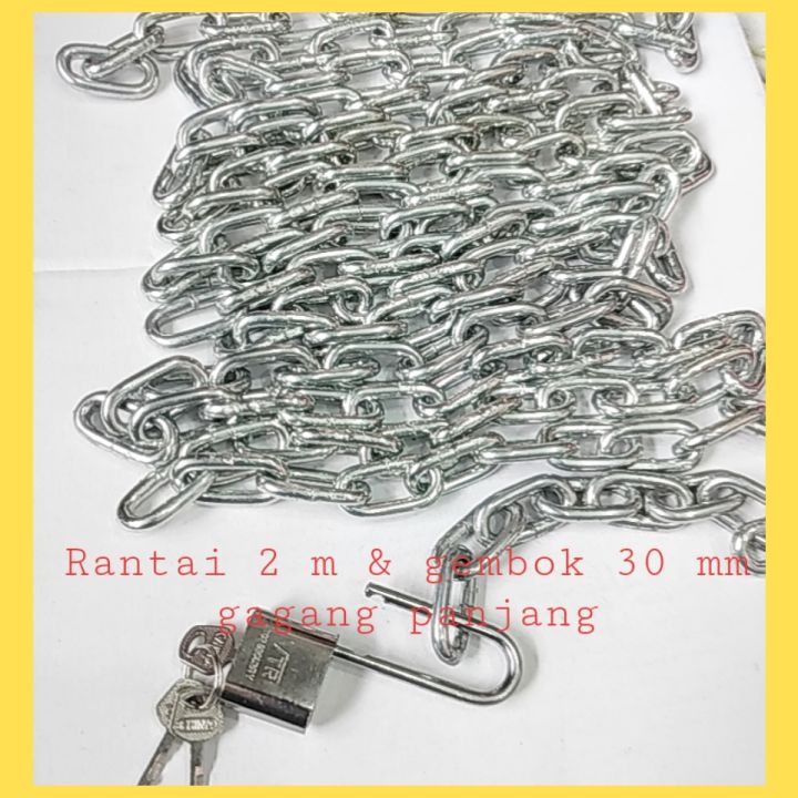 Rantai gembok 1,2,3,4,5 meter rantai serbaguna rantai baja stenlis yang ...
