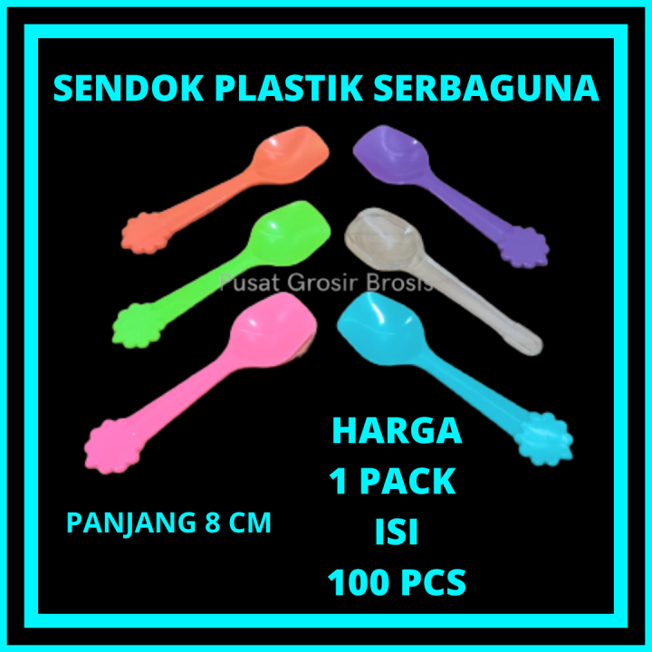 Sendok Kecil Jelly Pudding Es Krim isi 100 pcs Warna Bening Putih Susu ...
