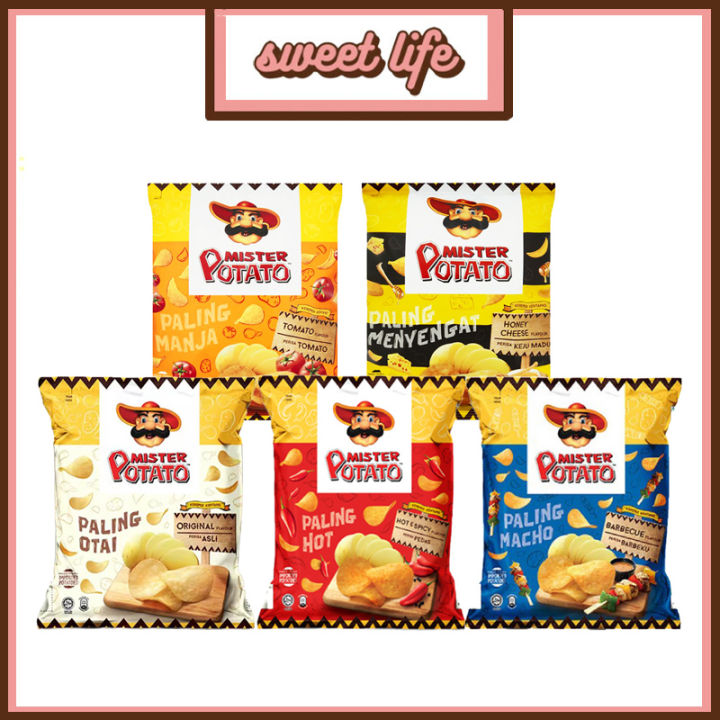 (pcs)60G MISTER POTATO CHIPS INDIVIDUAL PACK MAMEE / BUNDLE/ KEROPOK ...