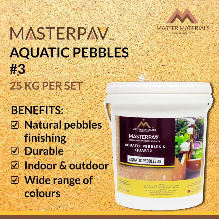 MASTERPAV Aquatic Pebbles system Pebbles Stone size 3mm for Wall ...