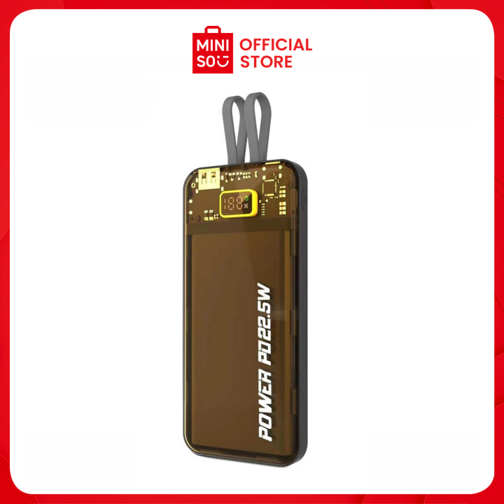 MINISO Transparent Series 22.5W Fast Charging 10000mAh Power Bank with ...