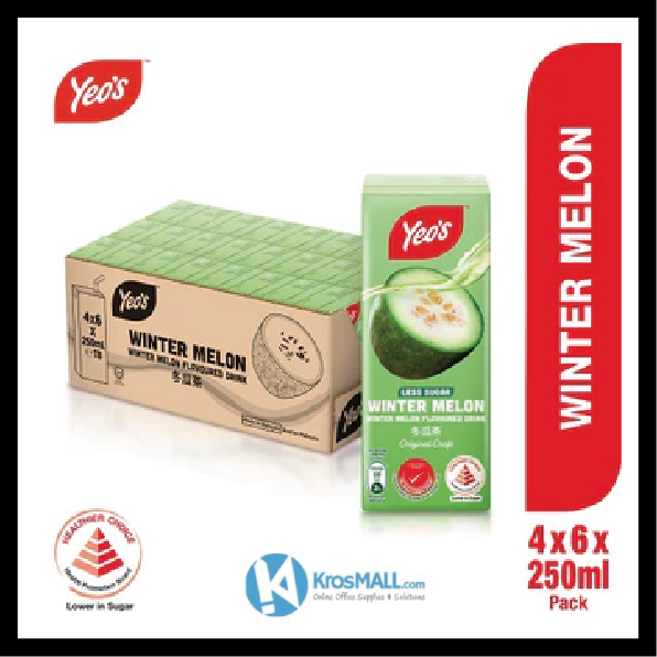 YEO'S Asian Drinks Wintermelon Tea Tetra Box 1 Carton (24 x 250ml) | Lazada
