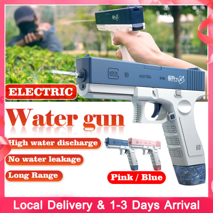 Electric Water Gun Burst Guns Ice Toy Swimming Pool Summer Toys Long ...