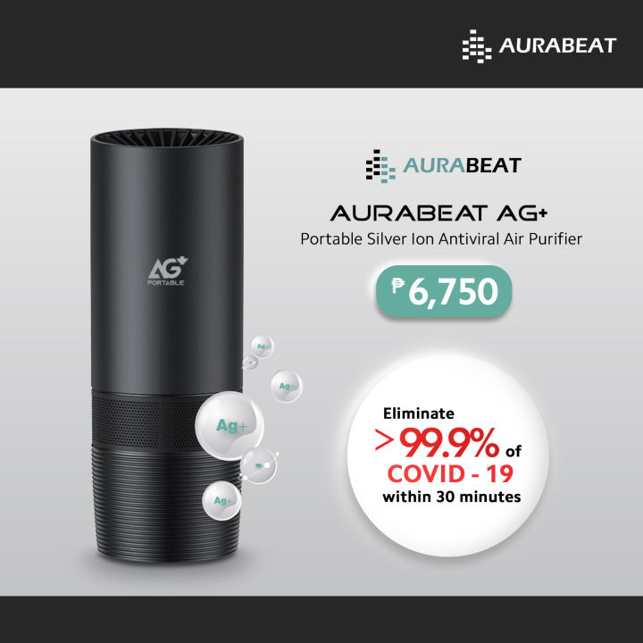 WOW AURABEAT AG Portable Silver Ion Antiviral Air Purifier COVERAGE 7 SQM Lazada PH