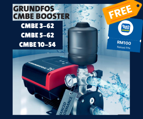 Grundfos CMBE 3-62 / CMBE 5-62 / CMBE 10-54 WATER BOOSTER PUMP | Lazada