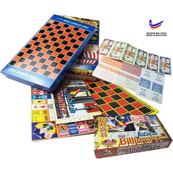 2 IN 1 FAMILY BOARDGAME JUTARIA GAME / DAM DRAUGHTS | Lazada
