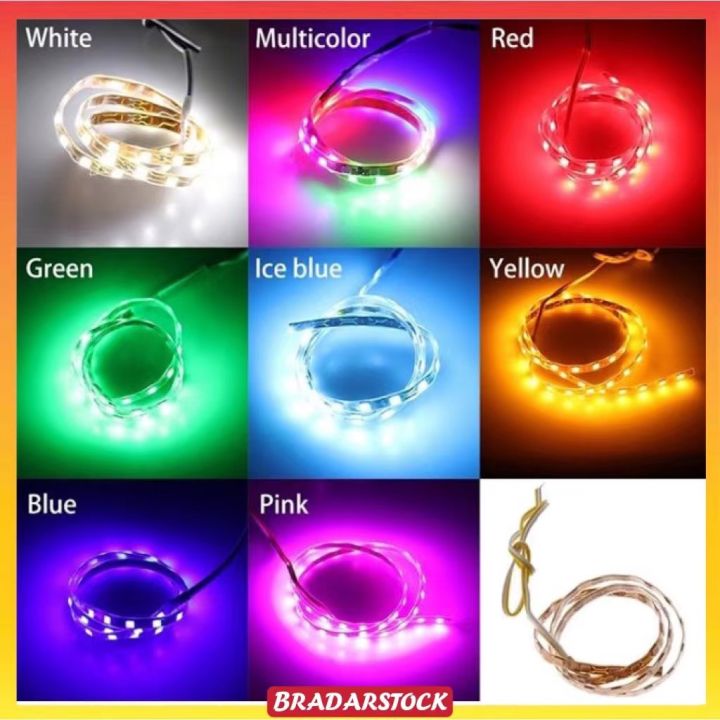 45CM LED STRIP LIGHT Ultra Thin LED With Shoulder Wiring Line Panjang Headlamp Roll Number Plate ...