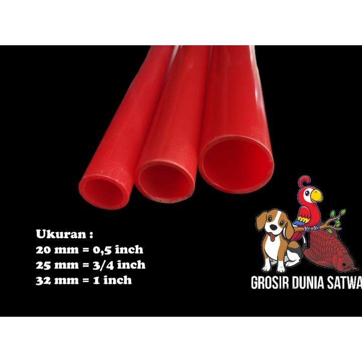 TY Aquarium Pipe pipa merah pipa Mayin Panjang 1 meter - PVC by 3 Pawns | Lazada Indonesia