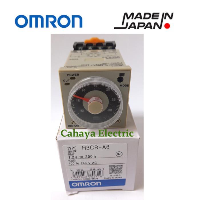 H3CR- A8 TIMER OMRON 220VAC MADE IN JAPAN + SOCKET PE56 - TOKOASMA ...