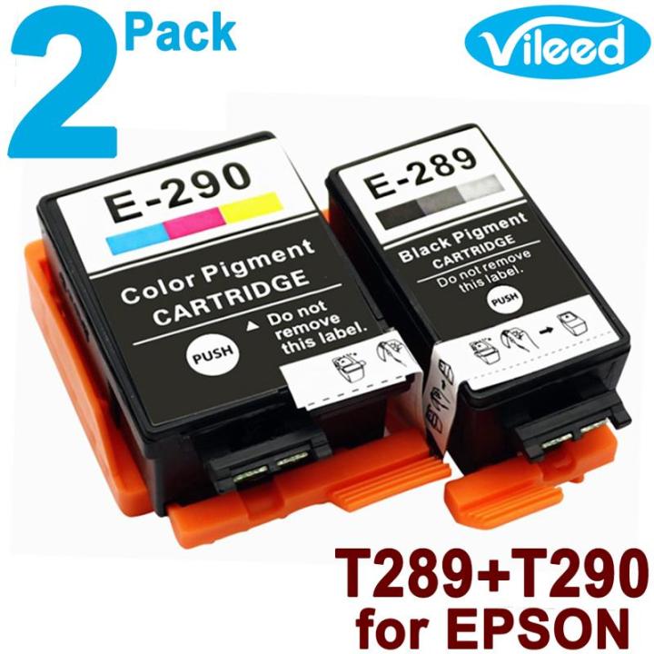 2 Pack T289 Black + T290 Ink For Epson 289 290 Full Set Print Cartridge ...