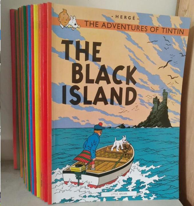 23PCS/Set The Adventures of Tintin English Picture Storybook Kids Color ...