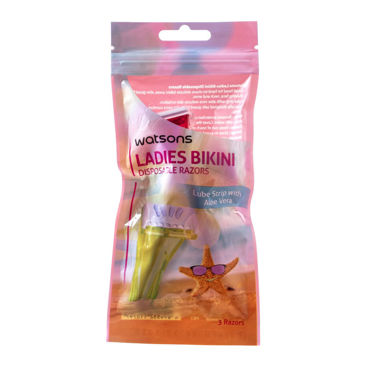 Watsons Ladies Bikini Disposable Razors Lube Strip with Aloe Vera x ...