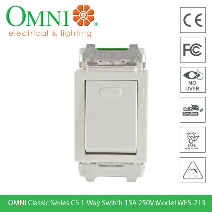OMNI Classic Series CS 1-Way Switch 15A 250V Model WES-213 | Lazada PH