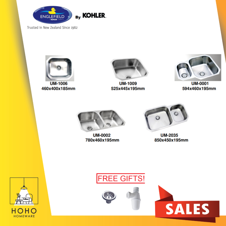 Englefield/Kohler 304 Stainless Steel Sink Series | Lazada Singapore