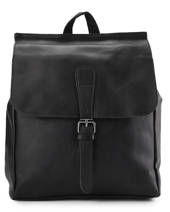 Urban State - Distressed Leather Hunter Backpack - Black | Lazada Indonesia