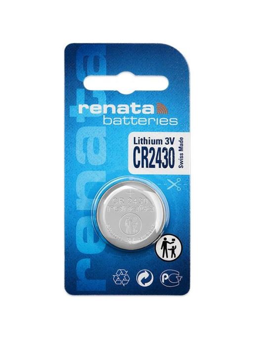 【READY STOCK】Renata CR2430 Lithium Battery (3V Coin Cell / Button Battery) ( 1 pc ) | Lazada