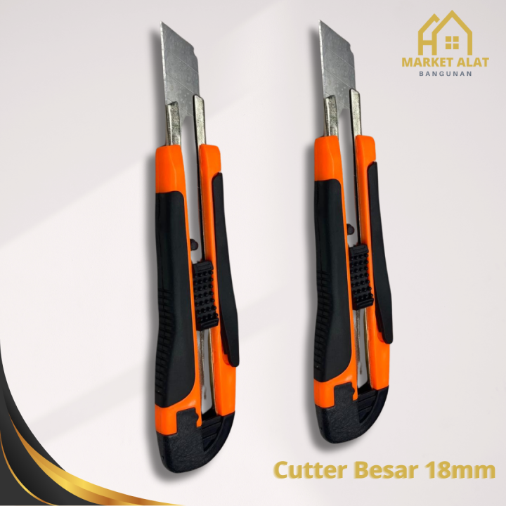 Pisau Cutter Besar Model Putar dan Geser | Lazada Indonesia