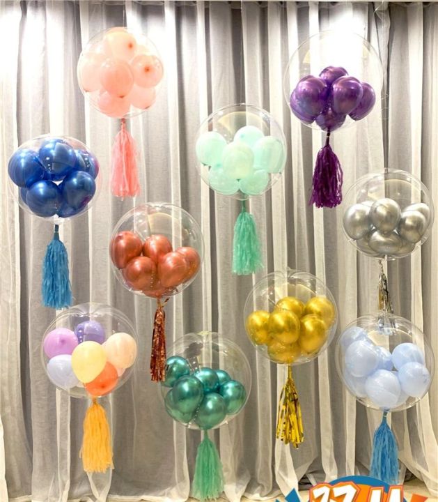 Big Transparent Bubble Balloon 9pcs Set Crystal Clear Balloons Inside ...