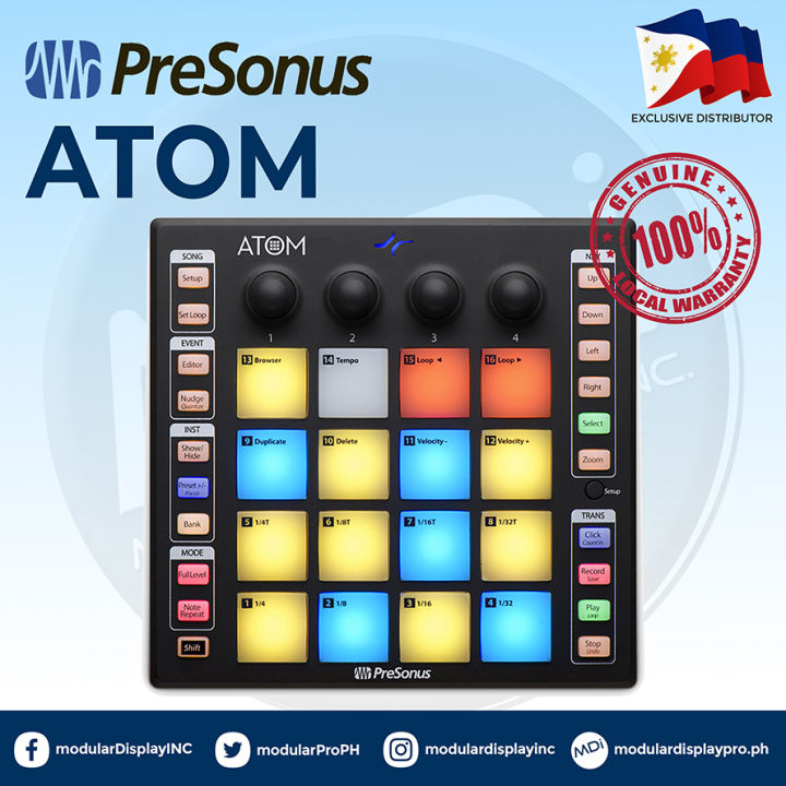 PreSonus ATOM 16-pad MIDI Performance Controller | Lazada PH