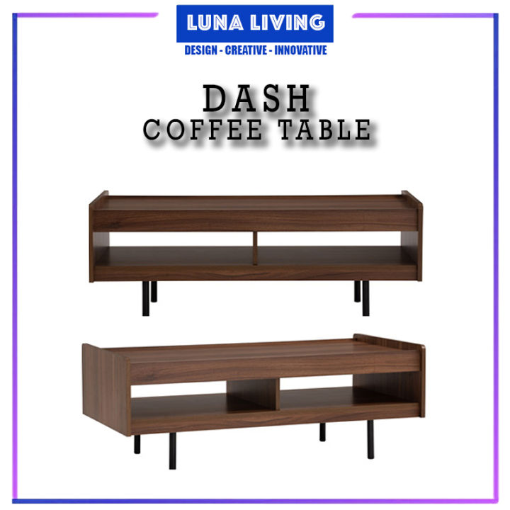 Dash Coffee Table in Matt Black Epoxy colour leg, Walnut colour top 🔥 ...