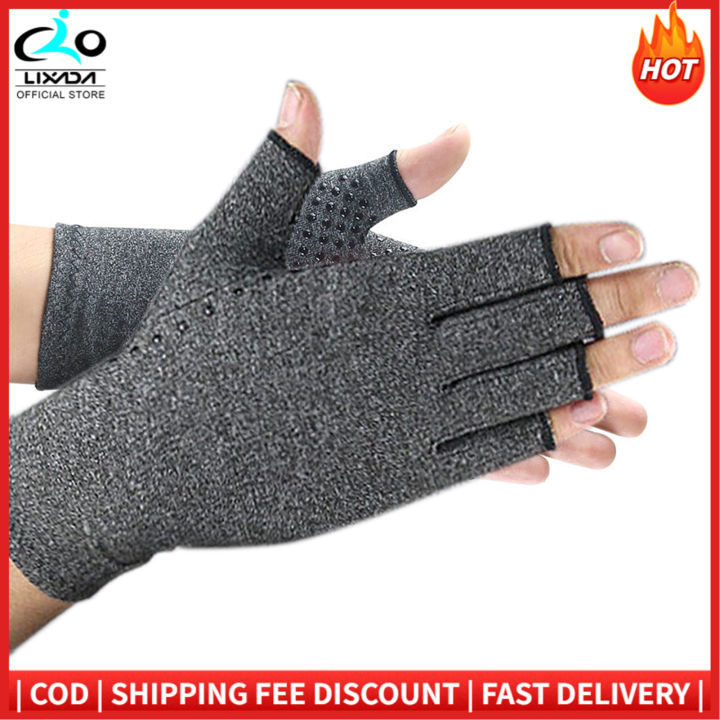 Anti-slip Fingerless Arthritis Gloves Carpal Tunnel Gloves for Computer ...
