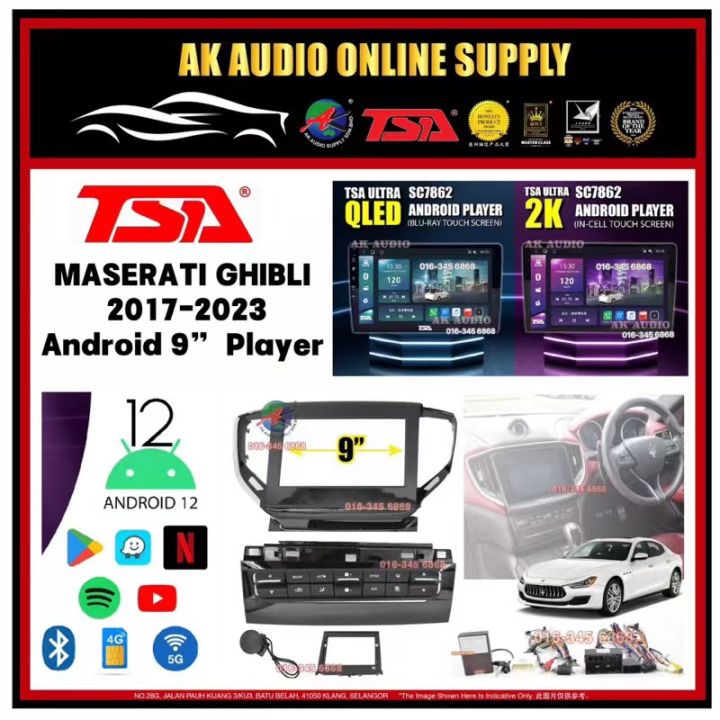 TSA MASERATI GHIBLI 2017 -2023 Ultra Car 9'' inch Android Player New ...