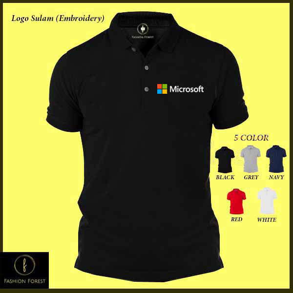 Microsoft Google UNIFORM Embroidery Sulam POLO T SHIRT FOR MEN & WOMRN ...