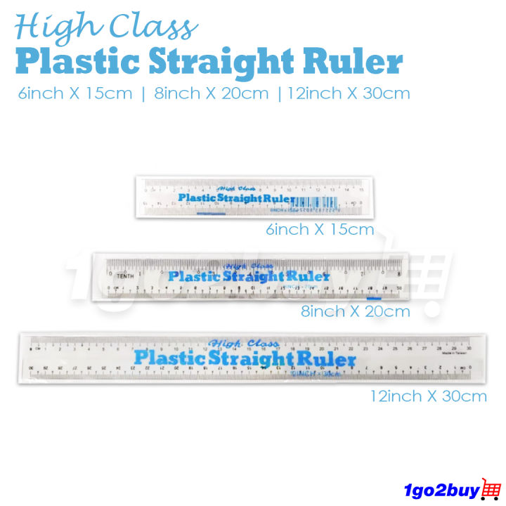 Taiwan Ruler High Class Half White Transparent Plastic Straight Ruler ...