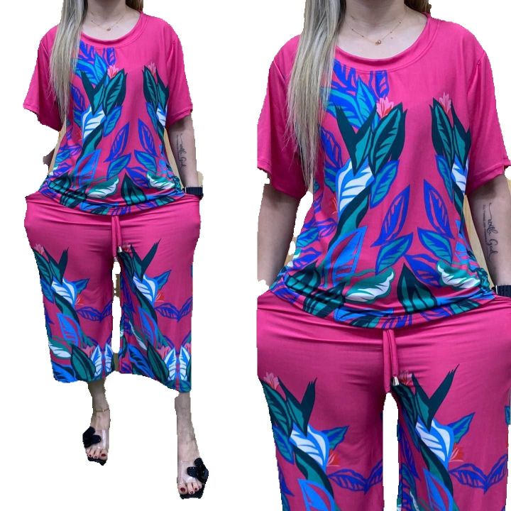 BUBBLY FLORAL TERNO SQUAREPANTS WITH TWO SIDE POCKET SMOOTH COTTON GOOD ...