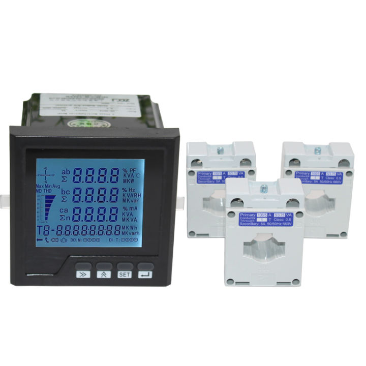 Multifunction Power Meter With RS485 Modbus-RTU AC 0-50A-200A 3 Phase 4 ...