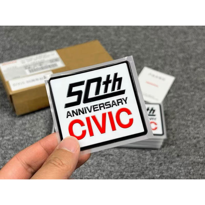 Honda 50th Anniversary Civic Emblem Sticker | Lazada