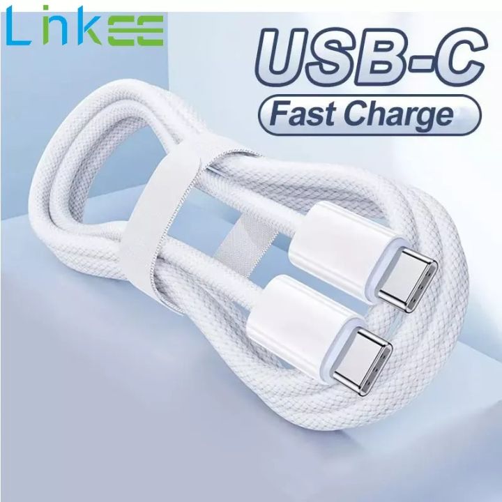 1m PD 60W 3A USB C to USB C Cable Fast Charge Dual Type C to Type C ...