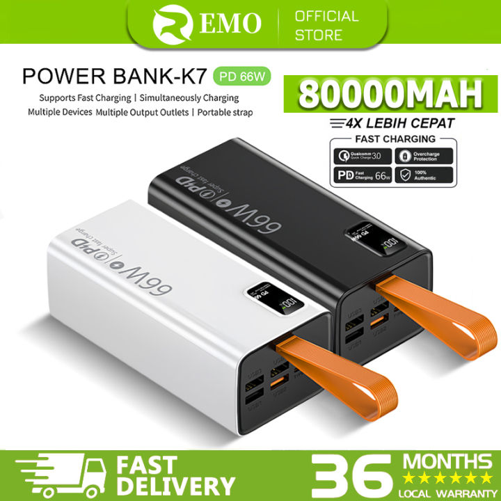 EMO original Power bank heavy duty PD66W K7 fast charging 800000mAh ...