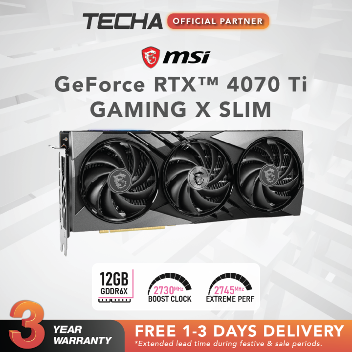 [FAST SHIP] MSI GeForce RTX 4070 Ti GAMING X SLIM | GDDR6X 12GB ...